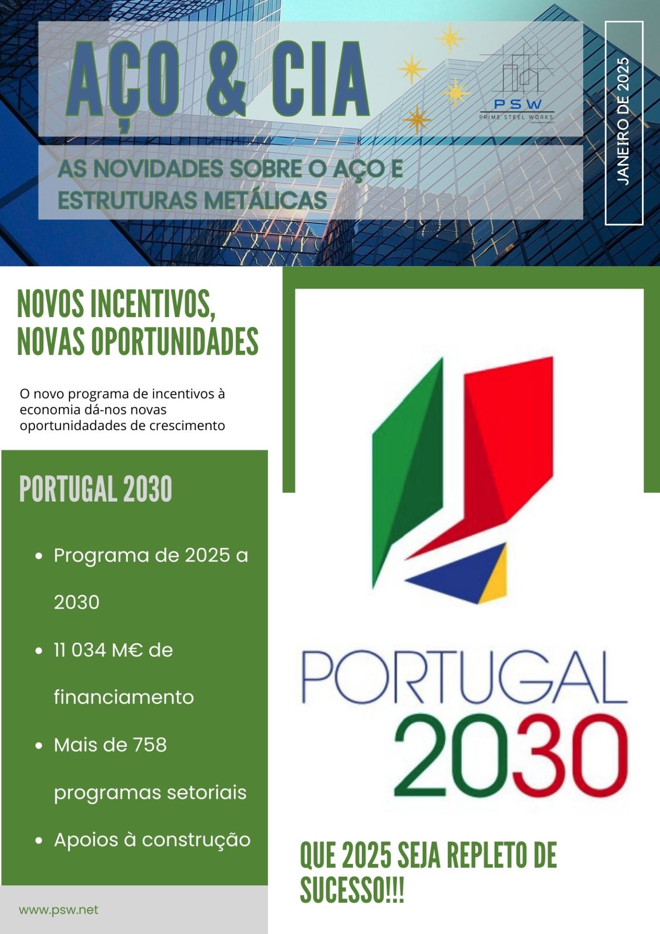 pt-AÇO & CIA - Janeiro de 2025 :: Pagina PSW - Prime Steel Works